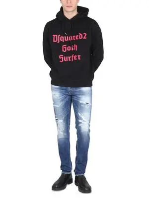 Dsquared2 Sweatshirt With Logo Print - Black