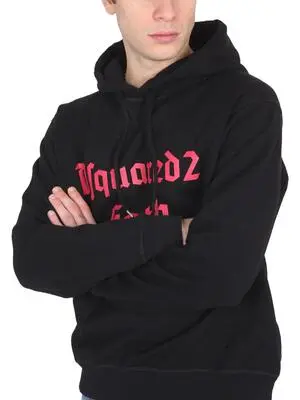 Dsquared2 Sweatshirt With Logo Print - Black