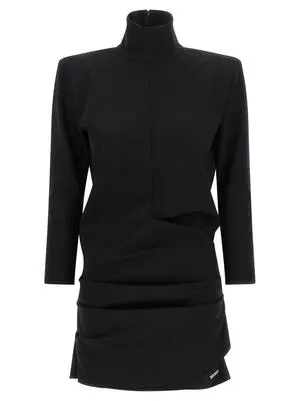Attico Structured Shoulder Dress