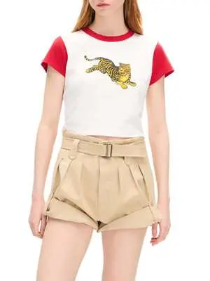 Kenzo Cotton Cropped T-shirt - White