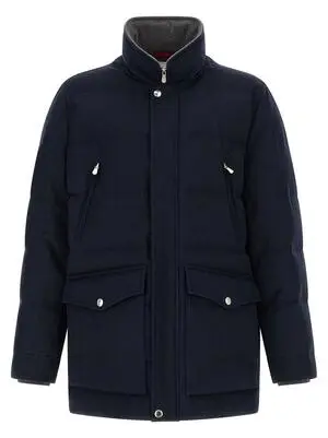 Brunello Cucinelli Wool Flannel Parka