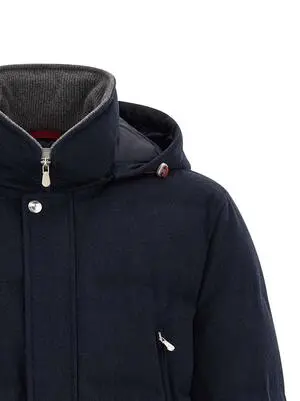 Brunello Cucinelli Wool Flannel Parka