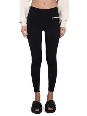 JIL SANDER Leggings With Logo - Black