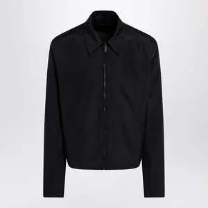 Gucci Zip Jacket In Cotton And Acetate Faille - Black