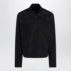 Gucci Zip Jacket In Cotton And Acetate Faille - Black