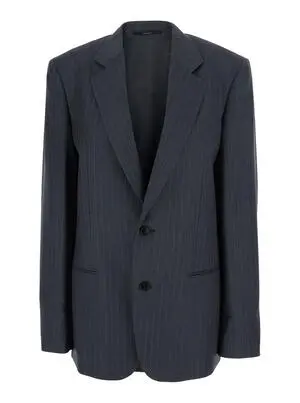 Gucci Wool Pinstripe Blazer - Multicolor