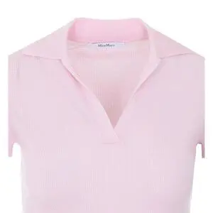 Max Mara Ribbed Short-sleeve Top - Pink