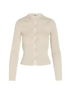 Fendi Cotton Cardigan - Cream