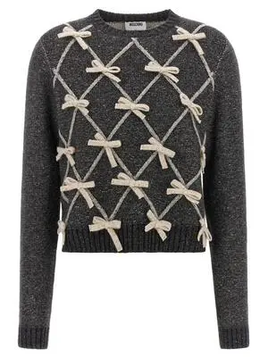 Moschino Bow Sweater - Gray
