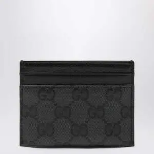 Gucci Essence Classic Card Holder In Gg Canvas - Black