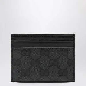 Gucci Essence Classic Card Holder In Gg Canvas - Black