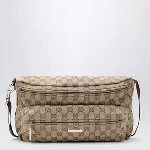 Gucci Medium Gg Canvas Crossbody Bag - Cream