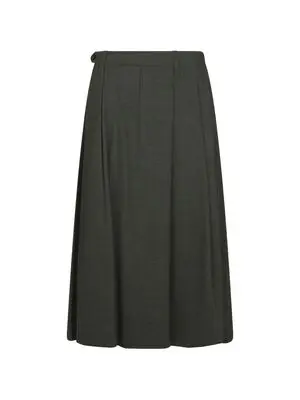 Brunello Cucinelli Wool Blend Midi Skirt - Multicolor