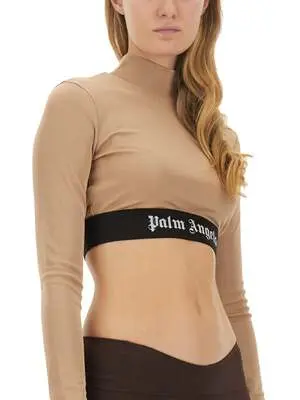 Palm Angels Cropped Top With Logo