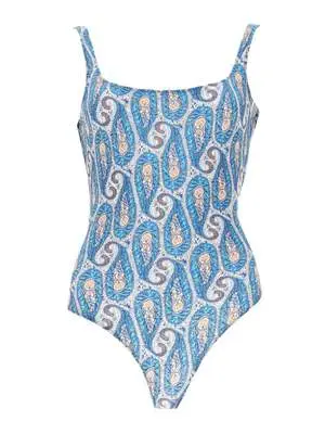Etro Costume Intero Con Motivo Paisley Floreale - Blue