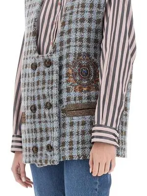 Etro Houndstooth Over Vest - Multicolor