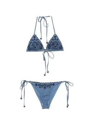 Zimmermann Aster Denim Bikini Set - Multicolor