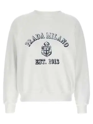 Prada Print Sweatshirt - White