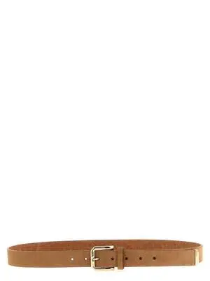 Brunello Cucinelli Inverted Leather Belt - Brown