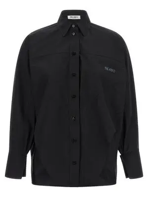 Attico Shaped Hem Shirt - Black