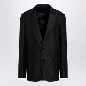 Gucci Oversized Fine Silk Faille Jacket - Black