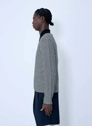 JIL SANDER Houndstooth Zip-up Shirt