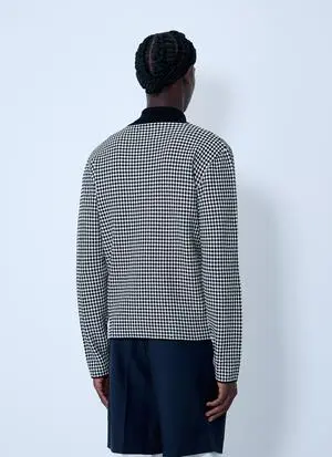 JIL SANDER Houndstooth Zip-up Shirt