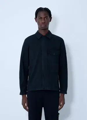 Stone Island Logo Patch Shirt - Black
