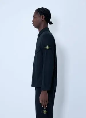 Stone Island Logo Patch Shirt - Black
