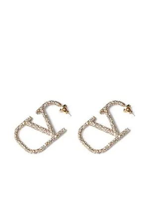 Valentino Garavani Vlogo Signature Strass Earrings - Multicolor