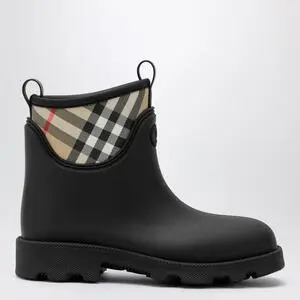 Burberry Marsh Stamp Rubber And Nylon Rain Boots - Black