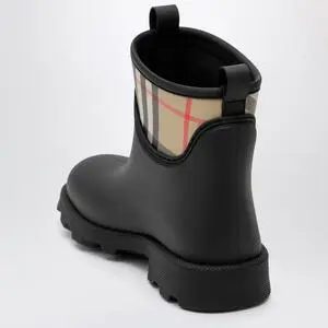 Burberry Marsh Stamp Rubber And Nylon Rain Boots - Black