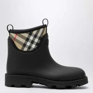 Burberry Marsh Stamp Rubber And Nylon Rain Boots - Black