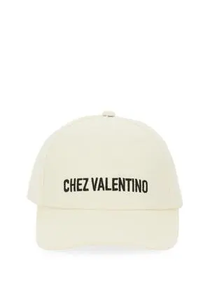 Valentino Garavani Baseball Cap With Embroidery - Cream