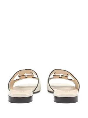 Gucci Cut Leather Flat Sandals - Multicolor