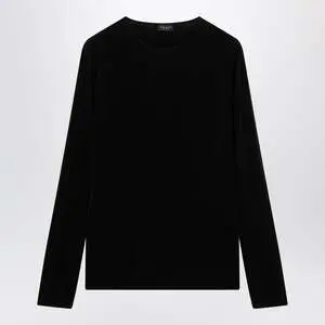 Gucci Crew-neck Knit In Viscose Blend - Black