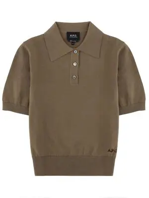 A.p.c. A.P.C. Logo Polo Shirt Brown