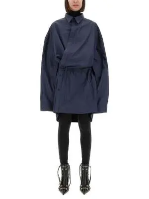 Balenciaga Mini Shirt Style Dress - Blue