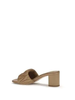 Miu Miu Logoed Lambskin Sandals