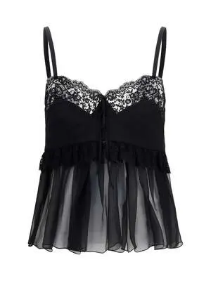 Chloé Crêpe De Chine Camisole Top - Black