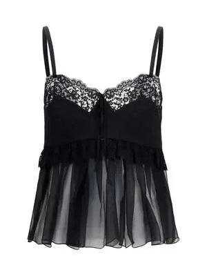 Chloé Crêpe De Chine Camisole Top - Black