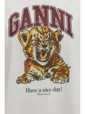 GANNI Beaded Tiger T-shirt