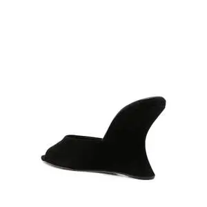 AQUAZZURA Wedge Mules - Black