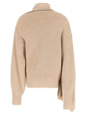 Attico Sweater With Scarf - Cream