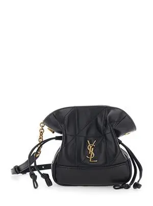 Saint Laurent Leather Crossbody Bag - Black