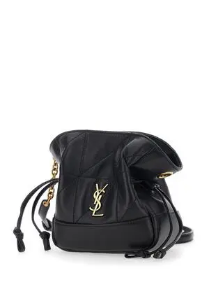 Saint Laurent Leather Crossbody Bag - Black