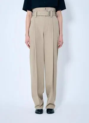 Bottega Veneta Compact Cotton Pants - Cream