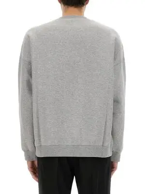 Gucci Jersey Sweatshirt With Embossed Logo - Gray