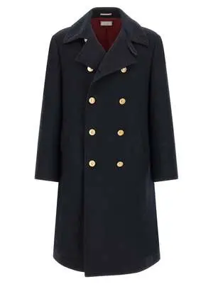 Brunello Cucinelli Double-breasted Coat - Blue
