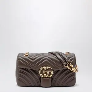 Gucci Gg Marmont Leather Shoulder Bag - Brown